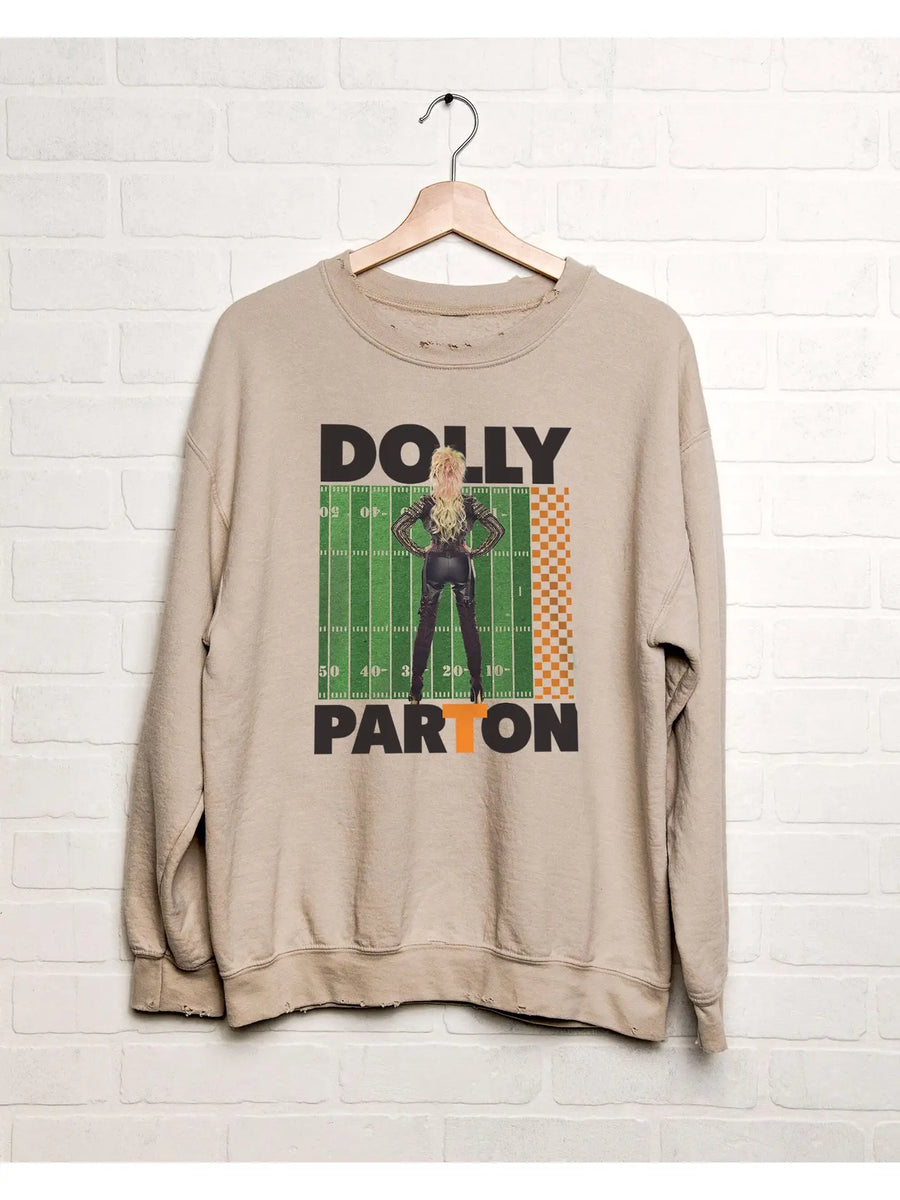 Dolly Parton Rockstar Vols Check Field Thrifted Sweatshirt ...